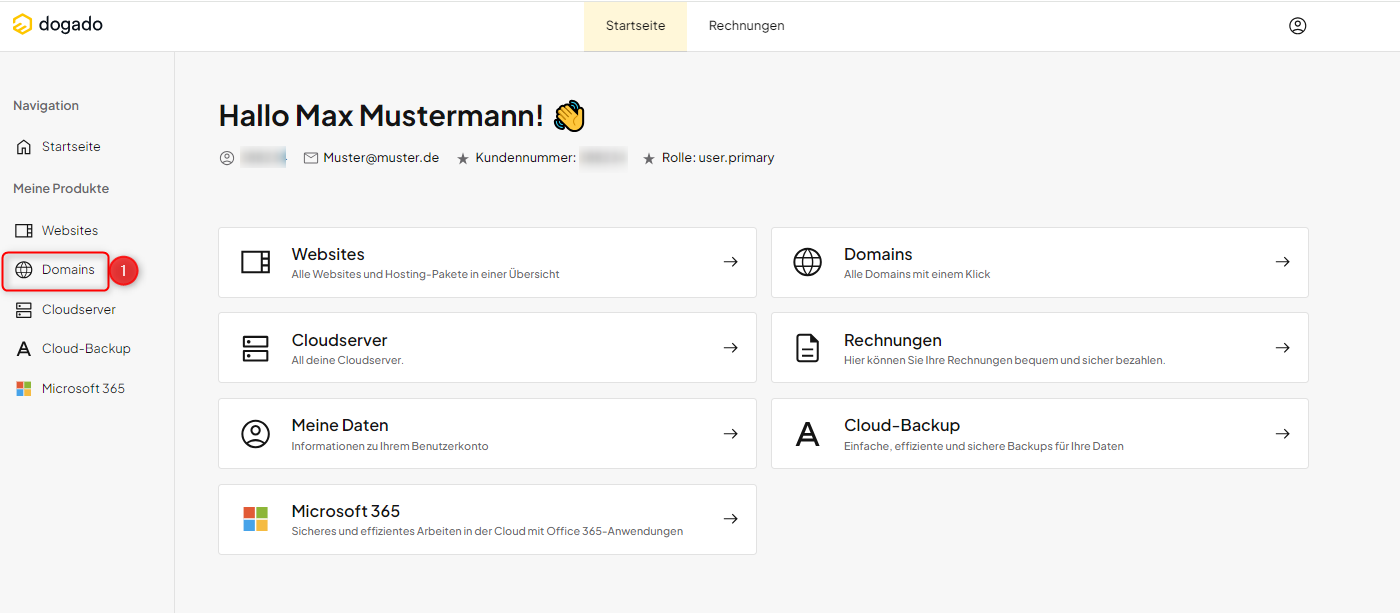 DNS-Verwaltung in oneHome – dogado Help Center