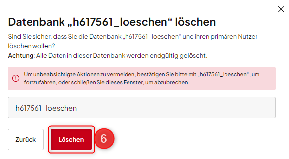 Datenbank löschen im Webhosting und WordPress-Hosting (CloudPit ...